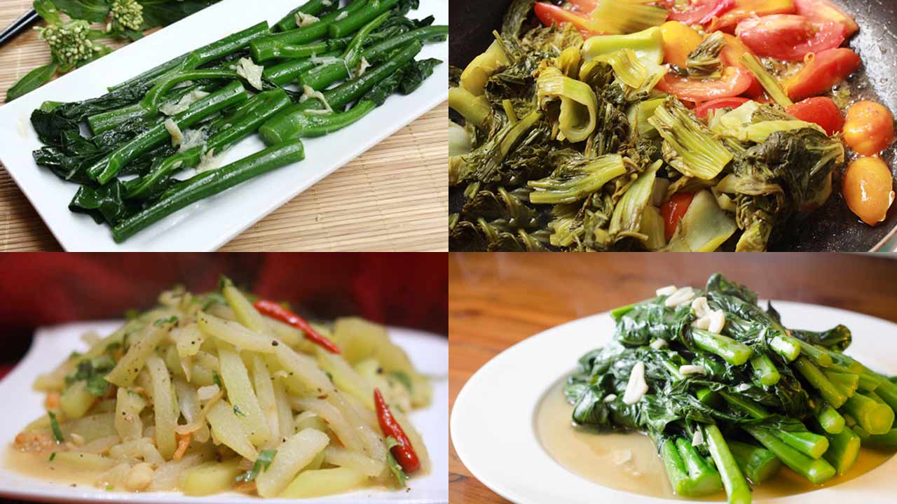 Tổng hợp 4 món rau xào ngon dễ làm tại nhà cực ngon