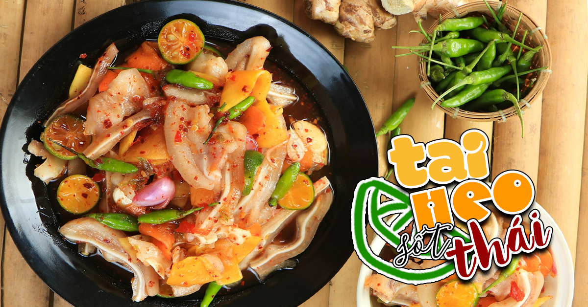 Cách làm món tai heo sốt thái nuông chiều vị giác