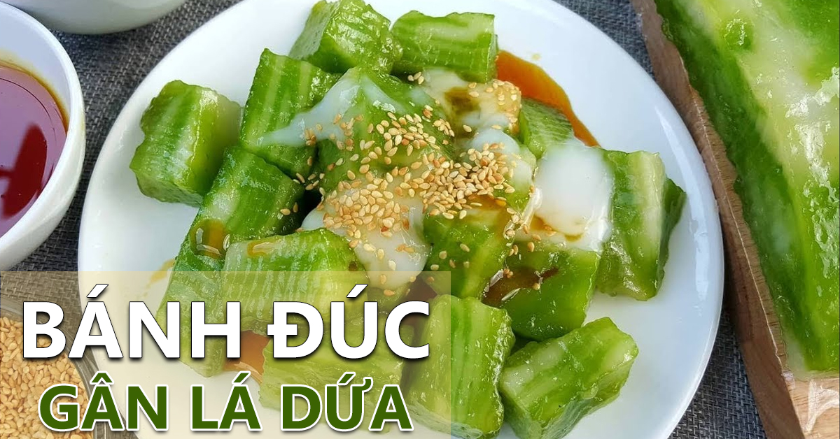 Cách làm bánh đúc gân lá dứa béo nước cốt, ngọt đường thốt nốt